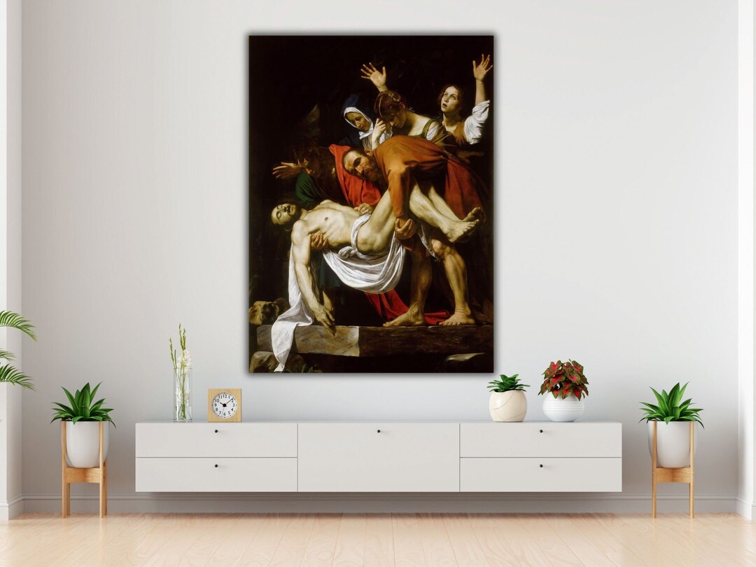 Entombment of Christ Wall Art, Caravaggio Canvas Print, Classic Italian ...