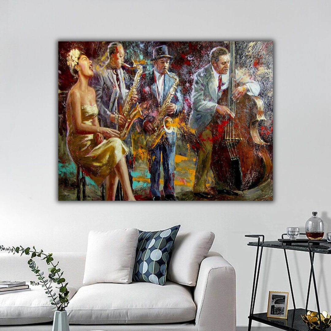 Jazz Musician Posters Wall Art, Jazz Musician Lady Singer Art, Jazz ...