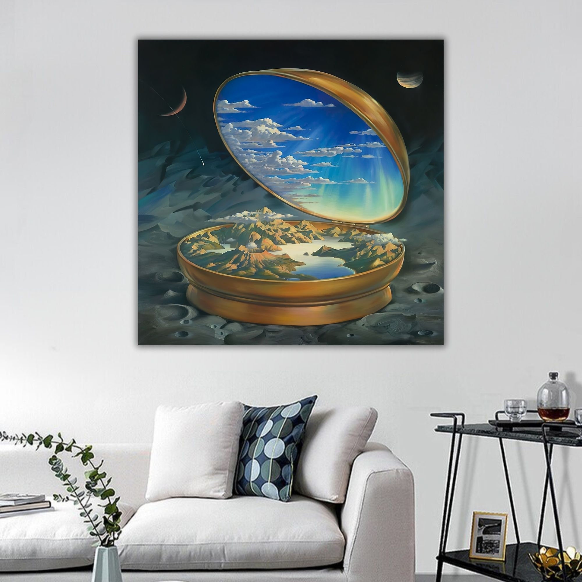 Open World Canvas Wall Art, Vladimir Kush Canvas Surreal Painting ...