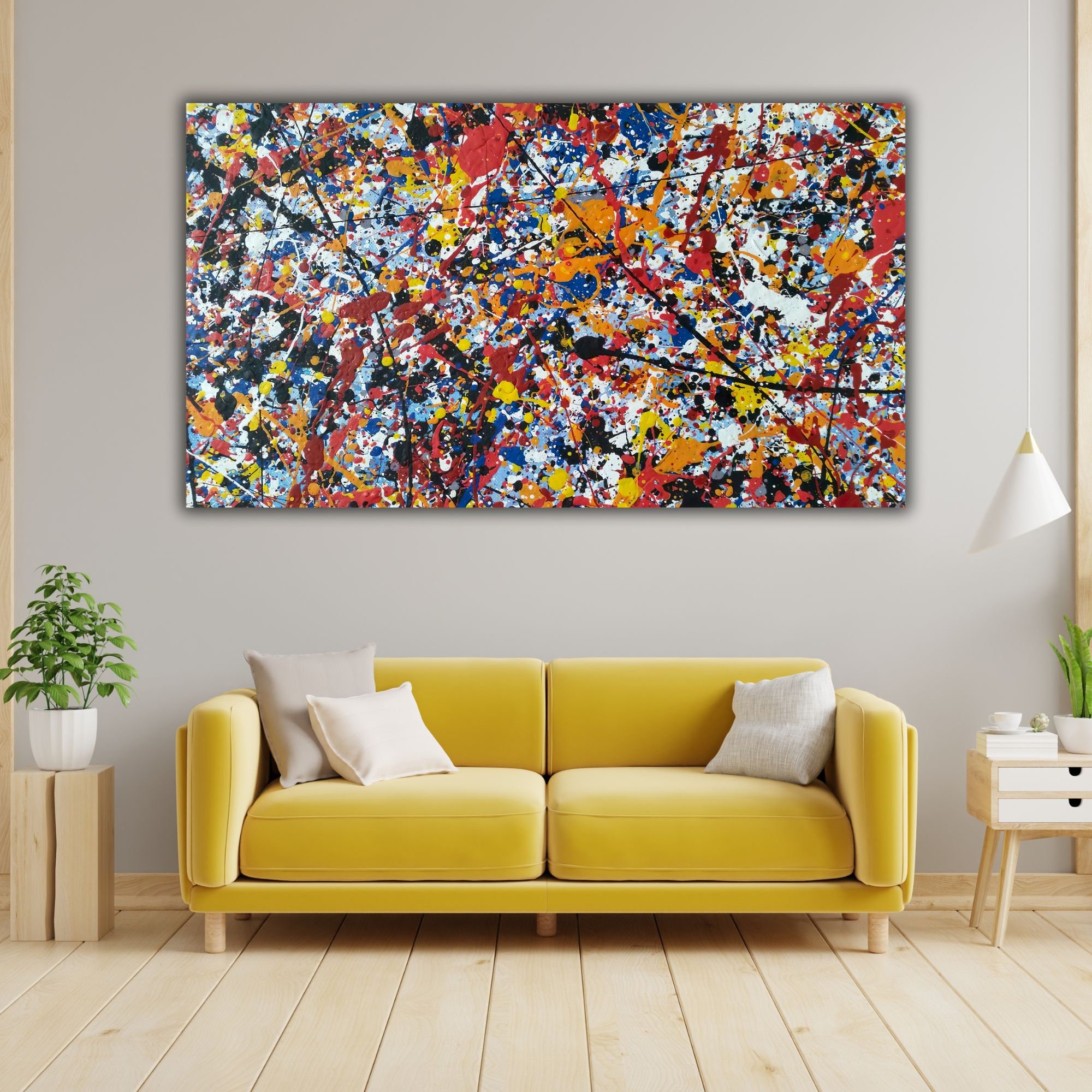 Jackson Pollock Style Canvas Print, Jackson Pollock Paintings, Pollock ...