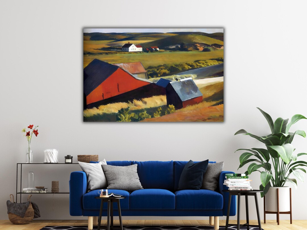 Cobbs Barns and Distant Houses, Edward Hopper Leinwanddruck, Hopper ...