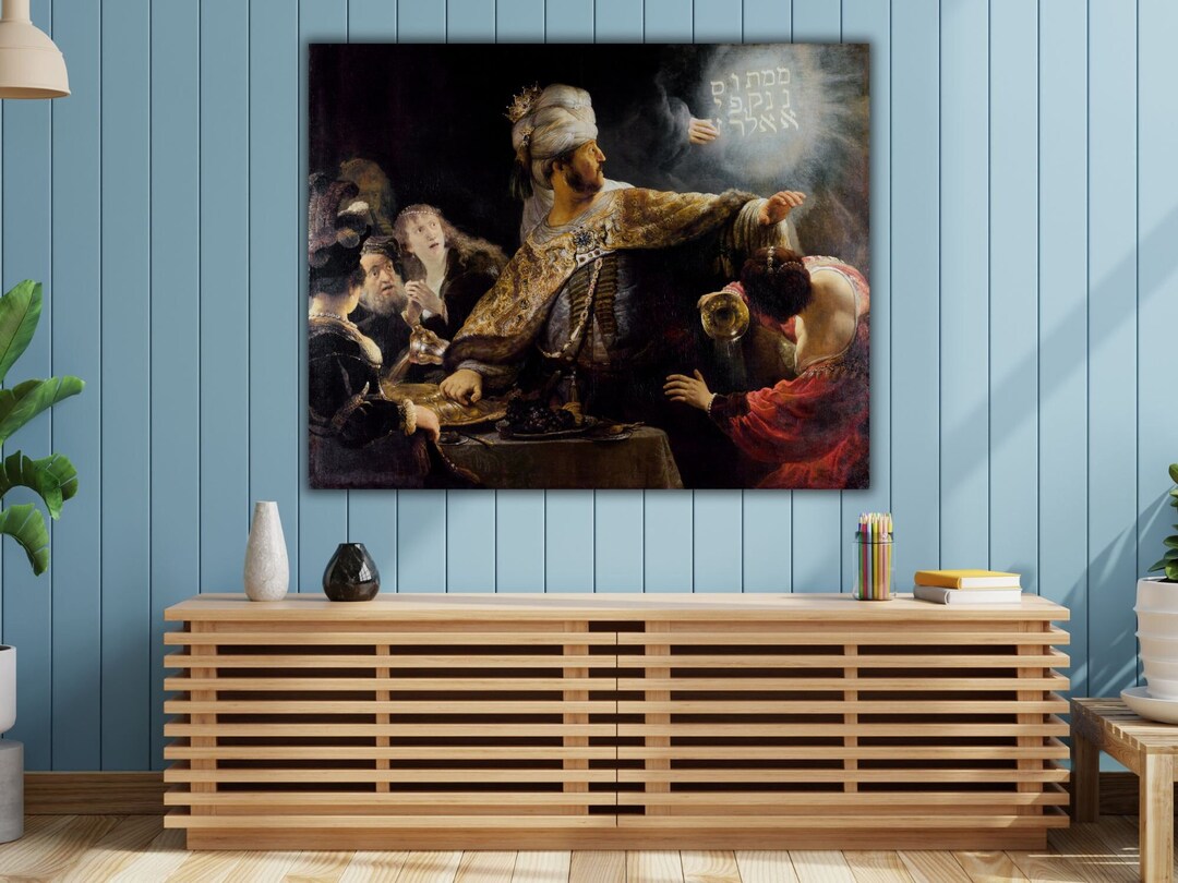 Belshazzar’s Feast by Rembrandt Canvas Print, Rembrandt Paintings Wall ...