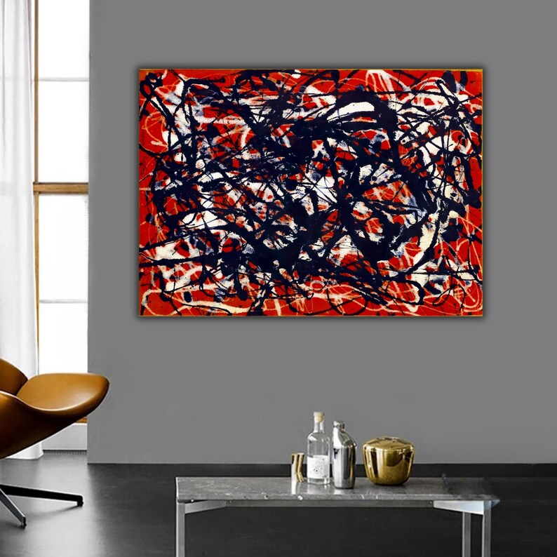 Free Form Drip by Jackson Pollock Canvas Print, Free Form Drip Wall Art ...
