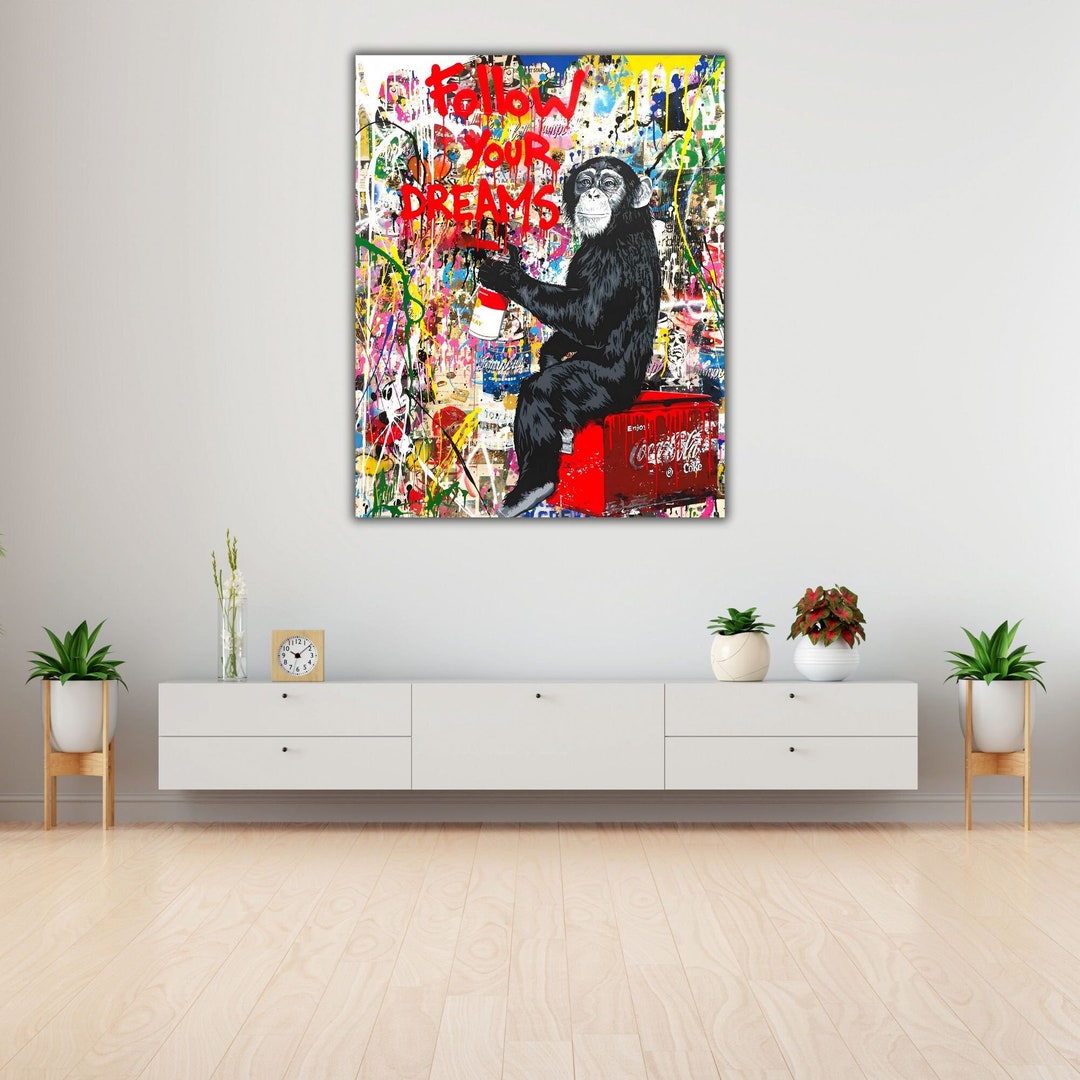 Banksy Fallow Your Dream Canvas Print, Banksy Fallow Your Dream ...