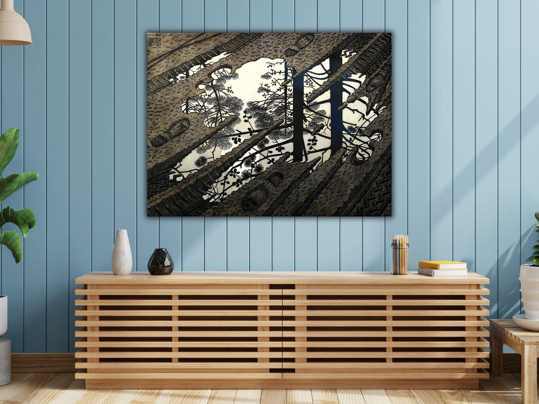 Puddle by M.C. Escher Canvas Print, Maurits Cornelis Escher Print Arts ...