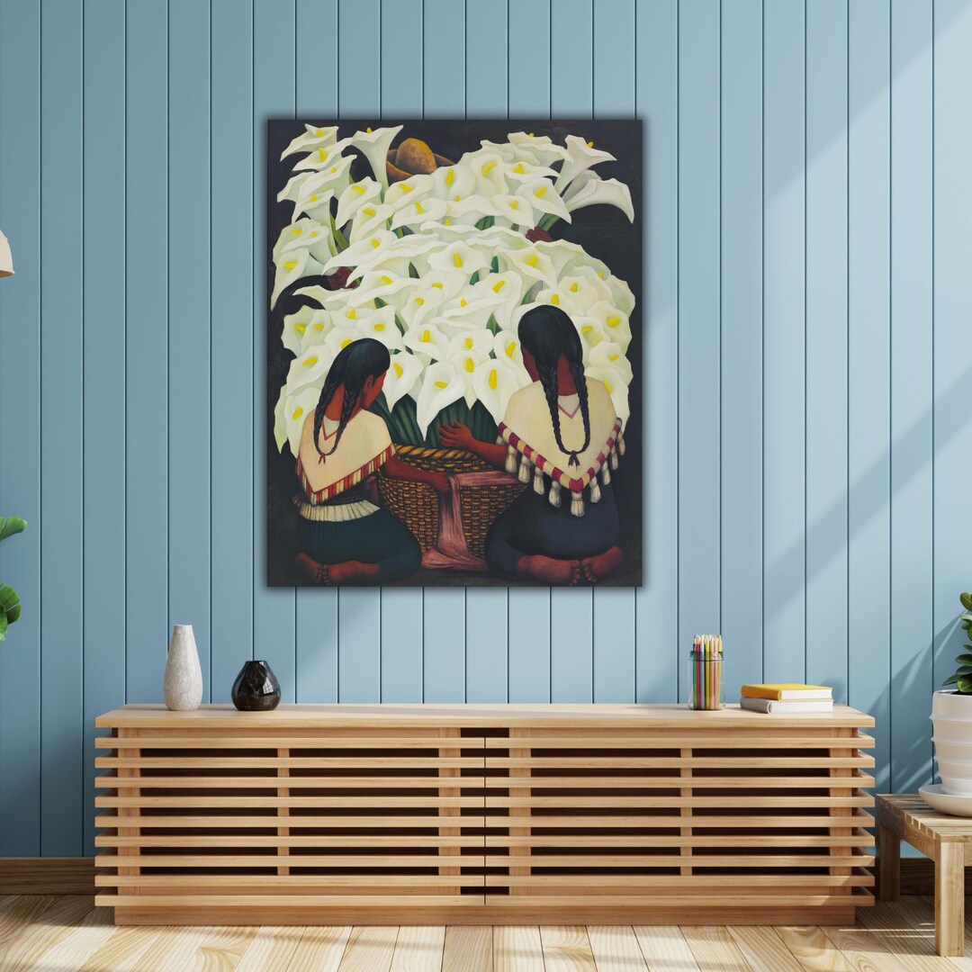 Flower Carrier by Diego Rivera Canvas Print, Calla Lily by Diego Rivera ...