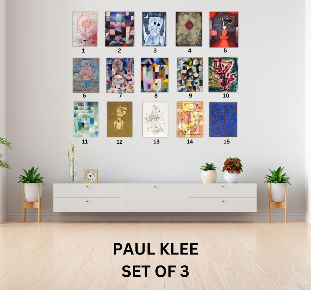 Paul Klee Custom Set of 3 Canvas Wall Art, Choose 3 of From Paul Klee's ...