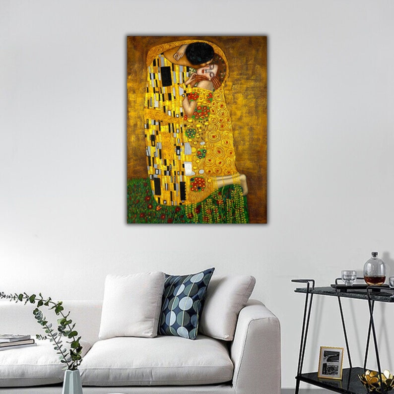 The Kiss by Gustav Klimt Wall Art, Gustav Klimt Wall Decor, Gustav Klim Poster, Gustav Klimt Art ...