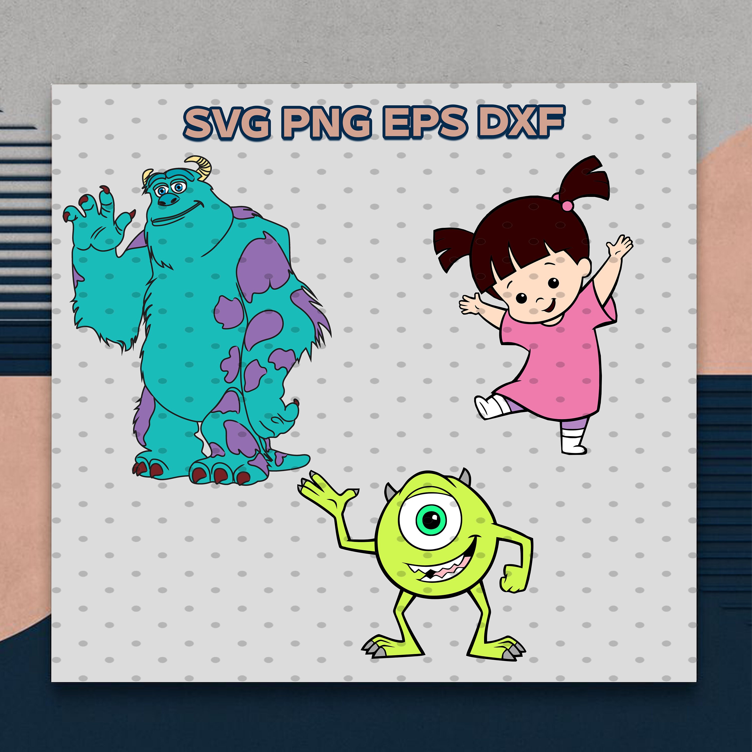 Monsters Svg Sully Svg Mike Svg Boo Svg Characters Svg Etsy Hong Kong