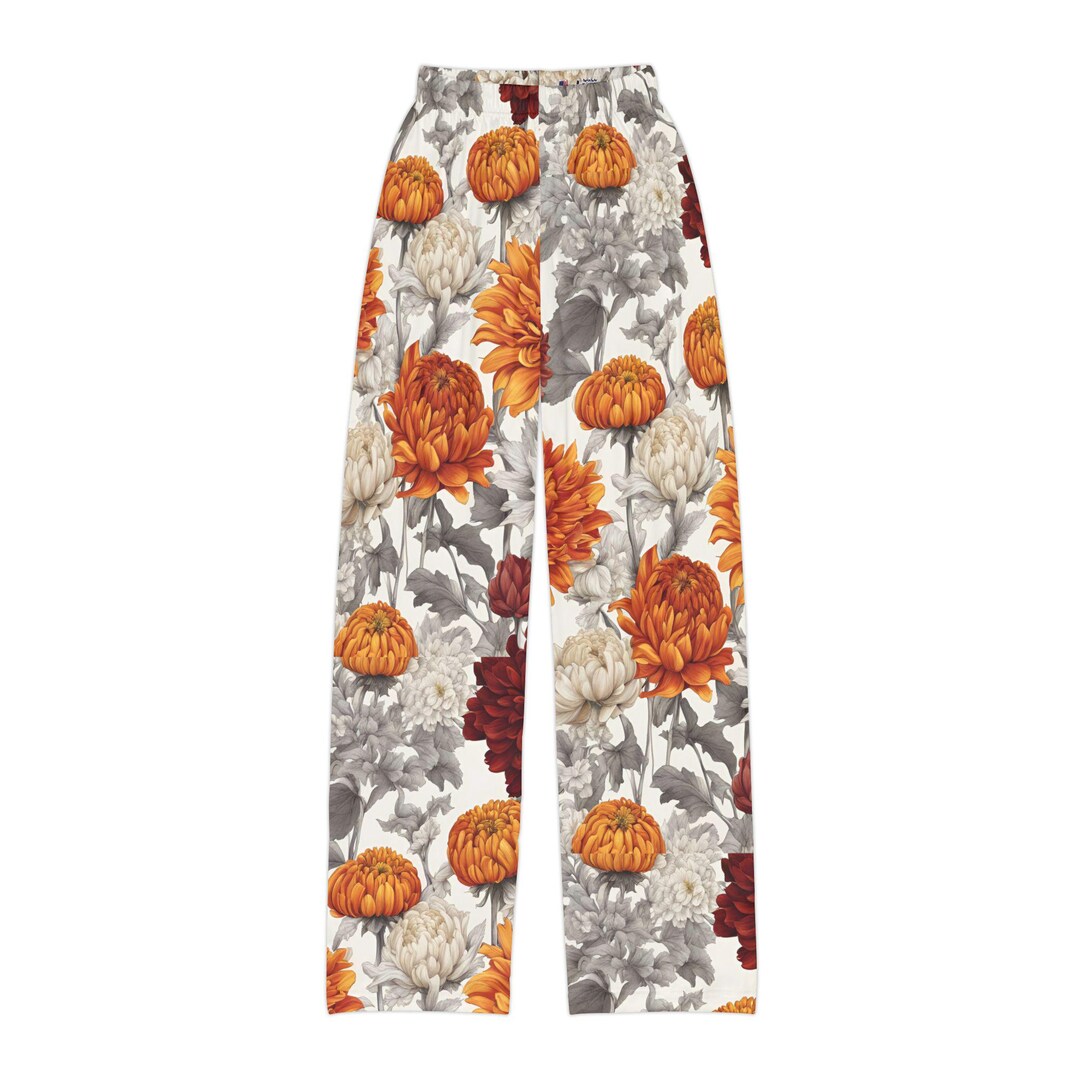 Floral Fall Kids Pajama Pants I AOP - Etsy
