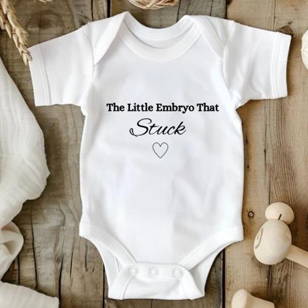 The Little Embryo That Stuck" Baby Vest | IVF Baby Gift | Rainbow Baby ...