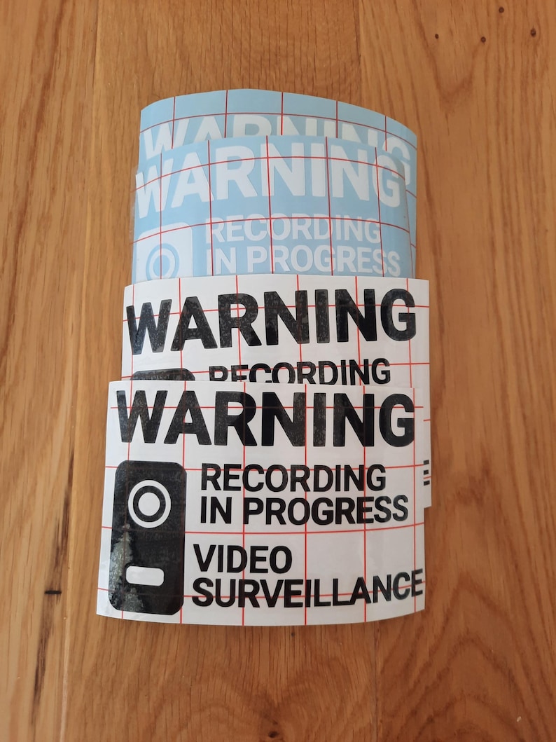 Ring Doorbell Sign – Warning Recording in Progress – Video Surveillance ...