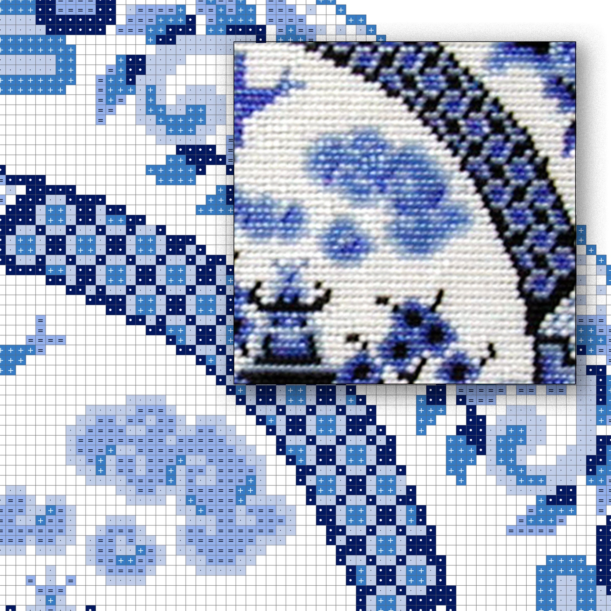 Blue Willow Plate Digital PDF Charted Pattern for Bead Point ...