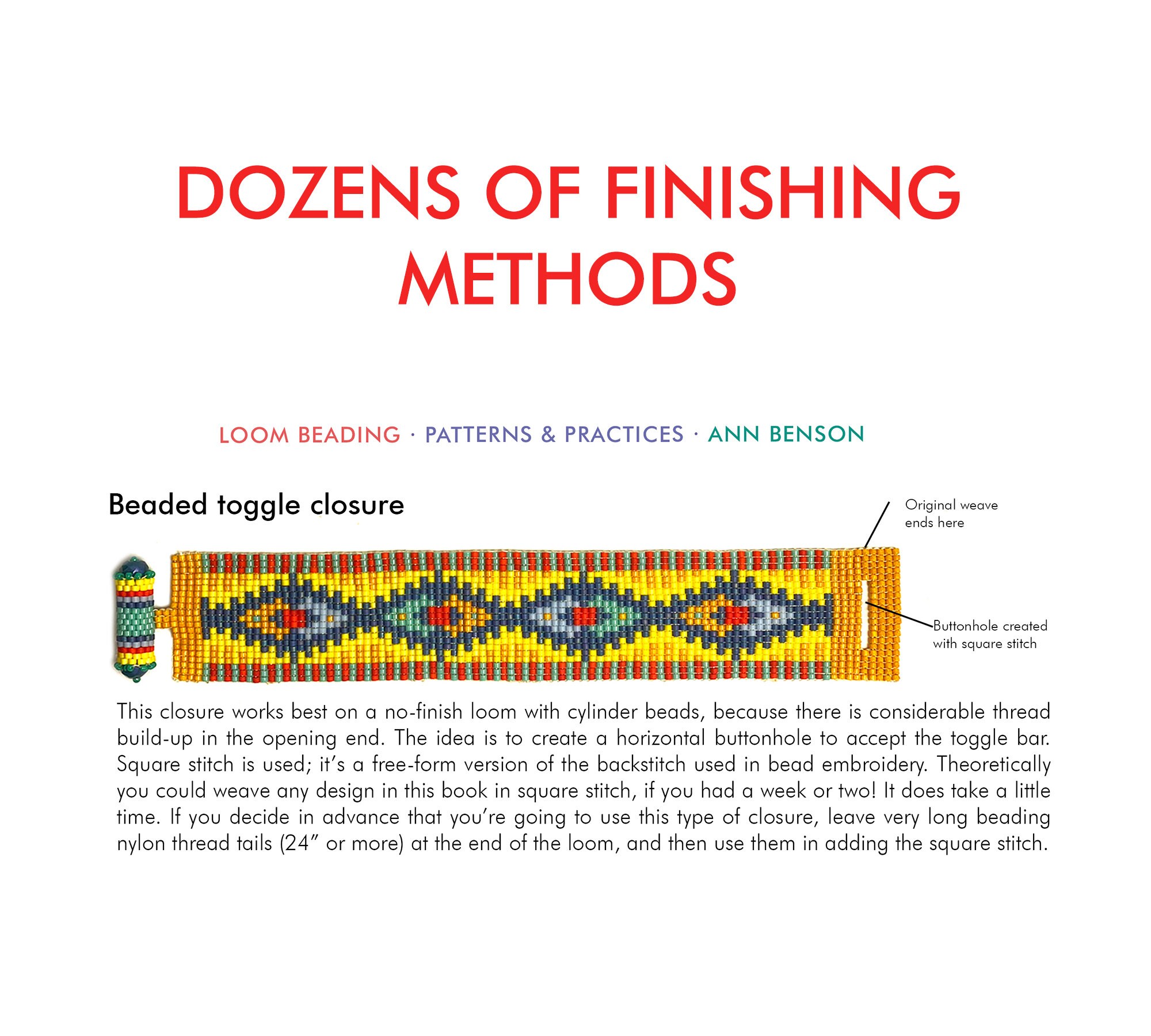 Loom Beading Patterns & Techniques Digital PDF Ann Benson - Etsy