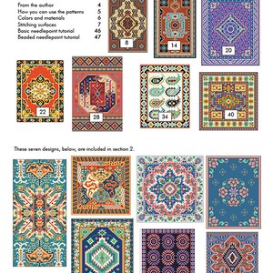 Oriental Rug Designs Digital PDF Charted for Needlepoint Cross Stitch Weaving Beading - Etsy