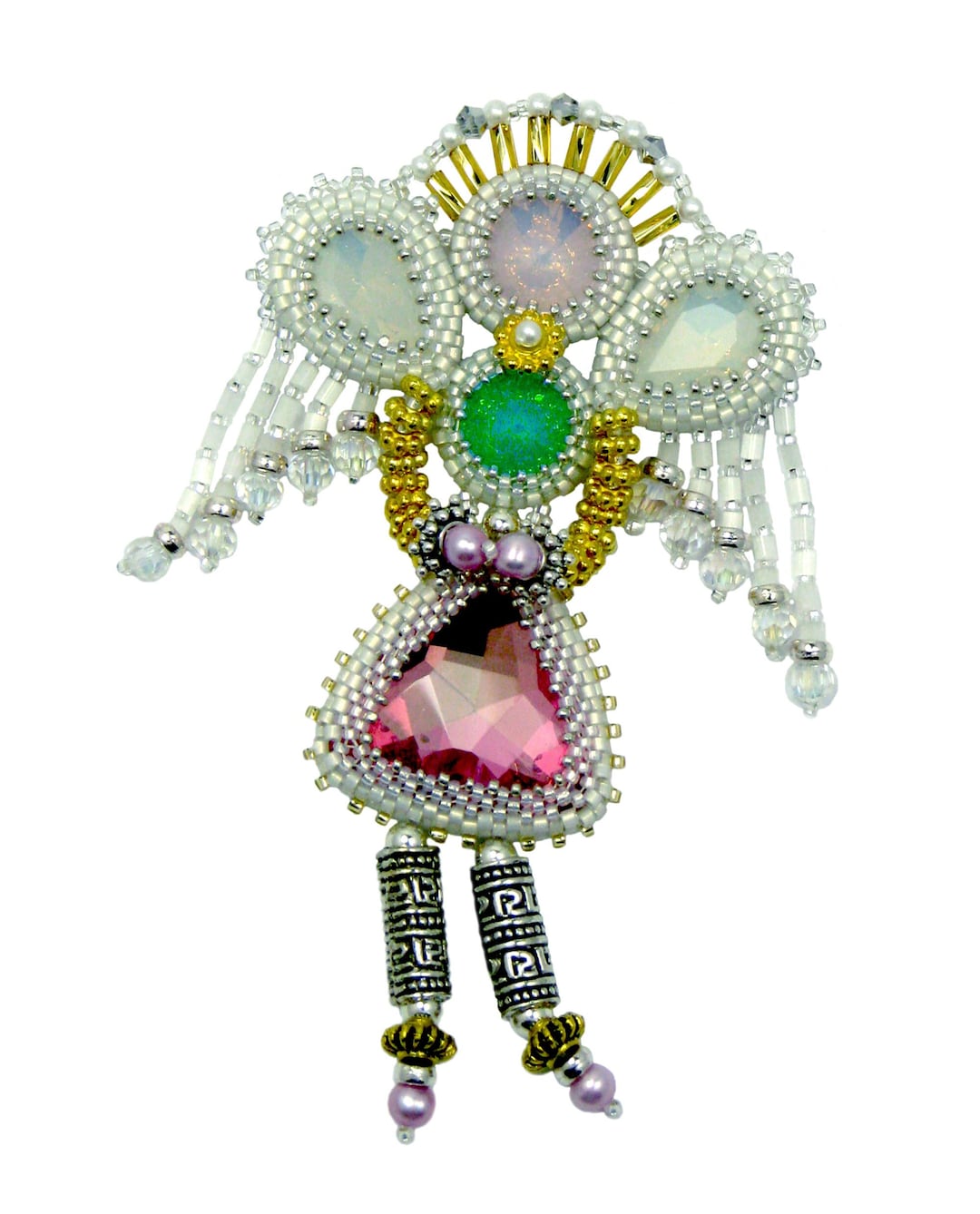 Opal Angel Digital PDF Brooch/ornament Pattern by Ann Benson With Free ...
