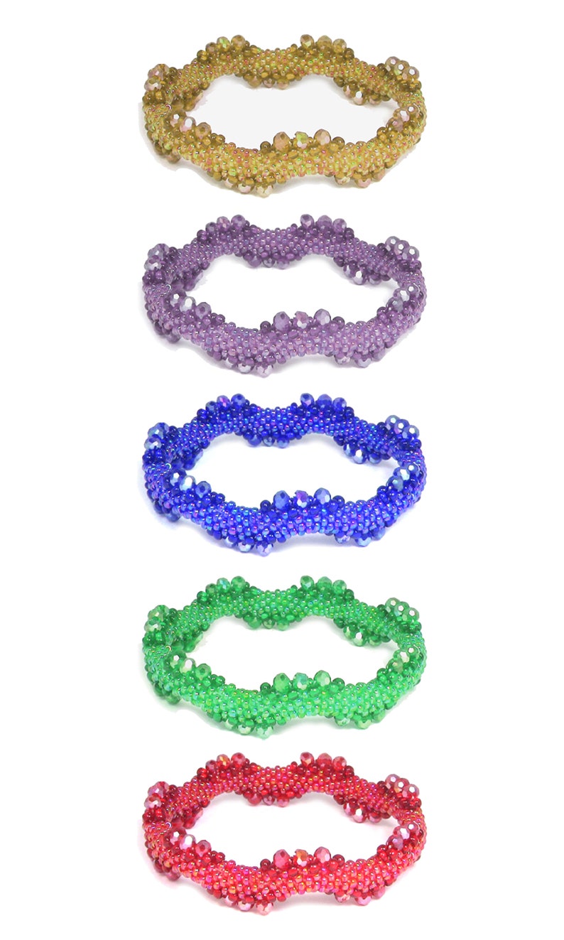 Ric Rac Bead Crochet Bracelet Digital Download Pattern Ann Benson - Etsy