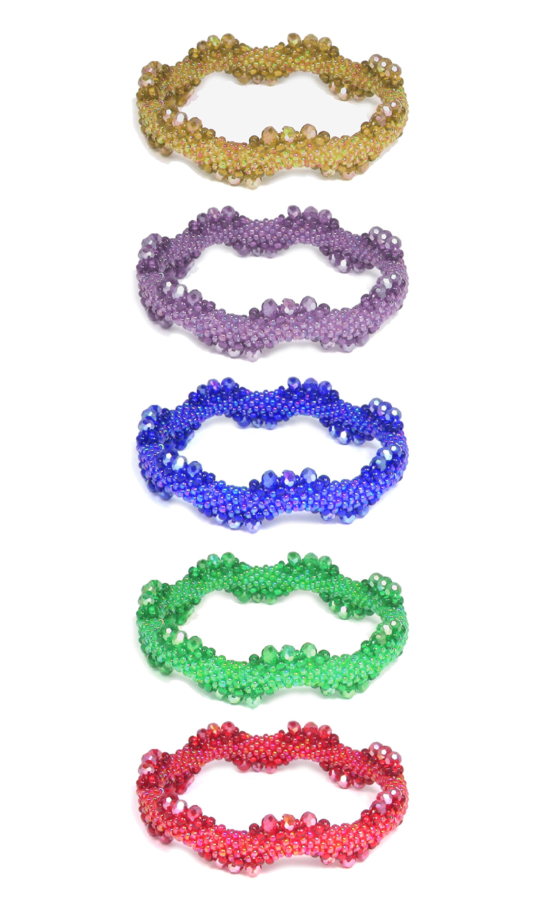 Ric Rac Bead Crochet Bracelet Digital Download Pattern Ann Benson - Etsy