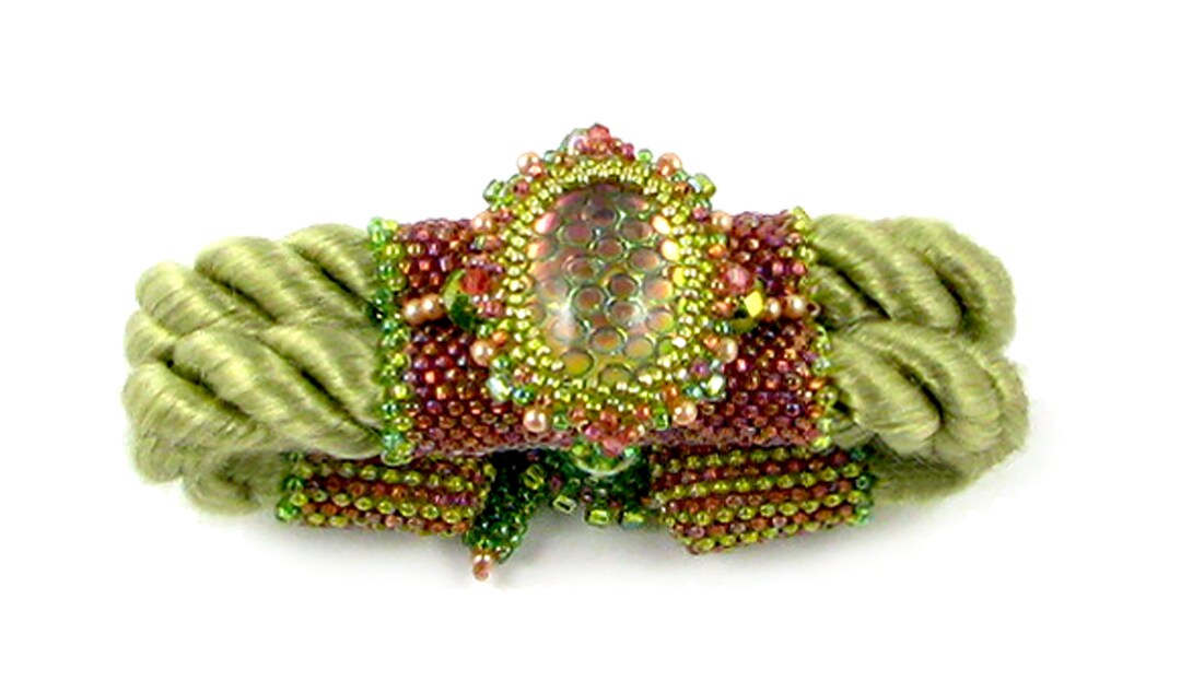 Satin Bracelet Digital PDF Pattern by Ann Benson, Free Video Tutorial Links, Peyote Stitch ...
