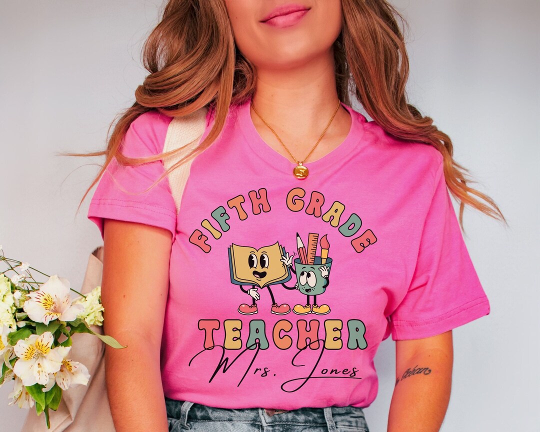 5th Grade Teacher Shirt,customteacher Shirt,fifth Grade Teacher Gift ...