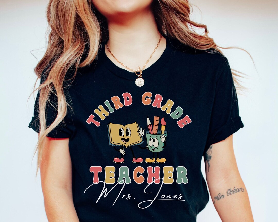 3rd Grade Teacher Shirt,customteacher Shirt,third Grade Teacher Shirt ...