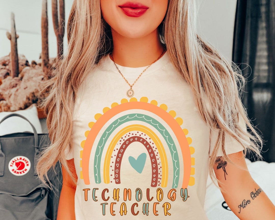 Technology Teacher Shirt,rainbow Tech Teacher, Technology Rainbow Lover ...
