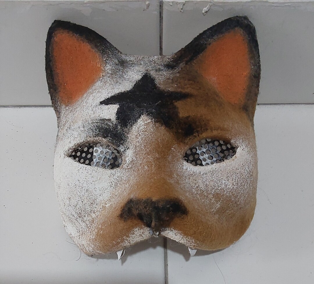 Brown Star Kitty Cat Mask - Etsy