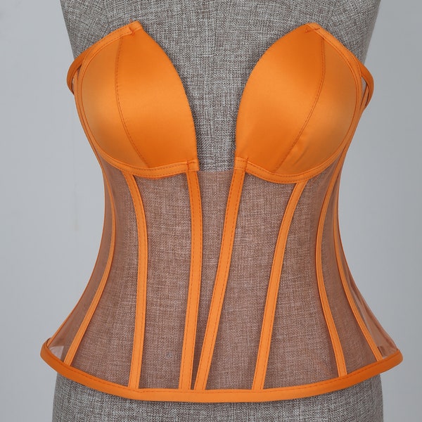 Orange Corsets - Etsy