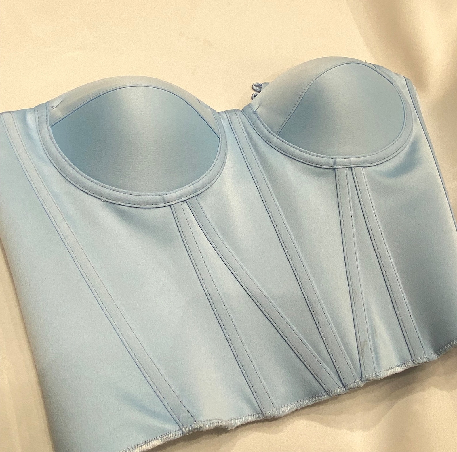 Baby Blue Short Corset,blue Bustier,crop Tops - Etsy