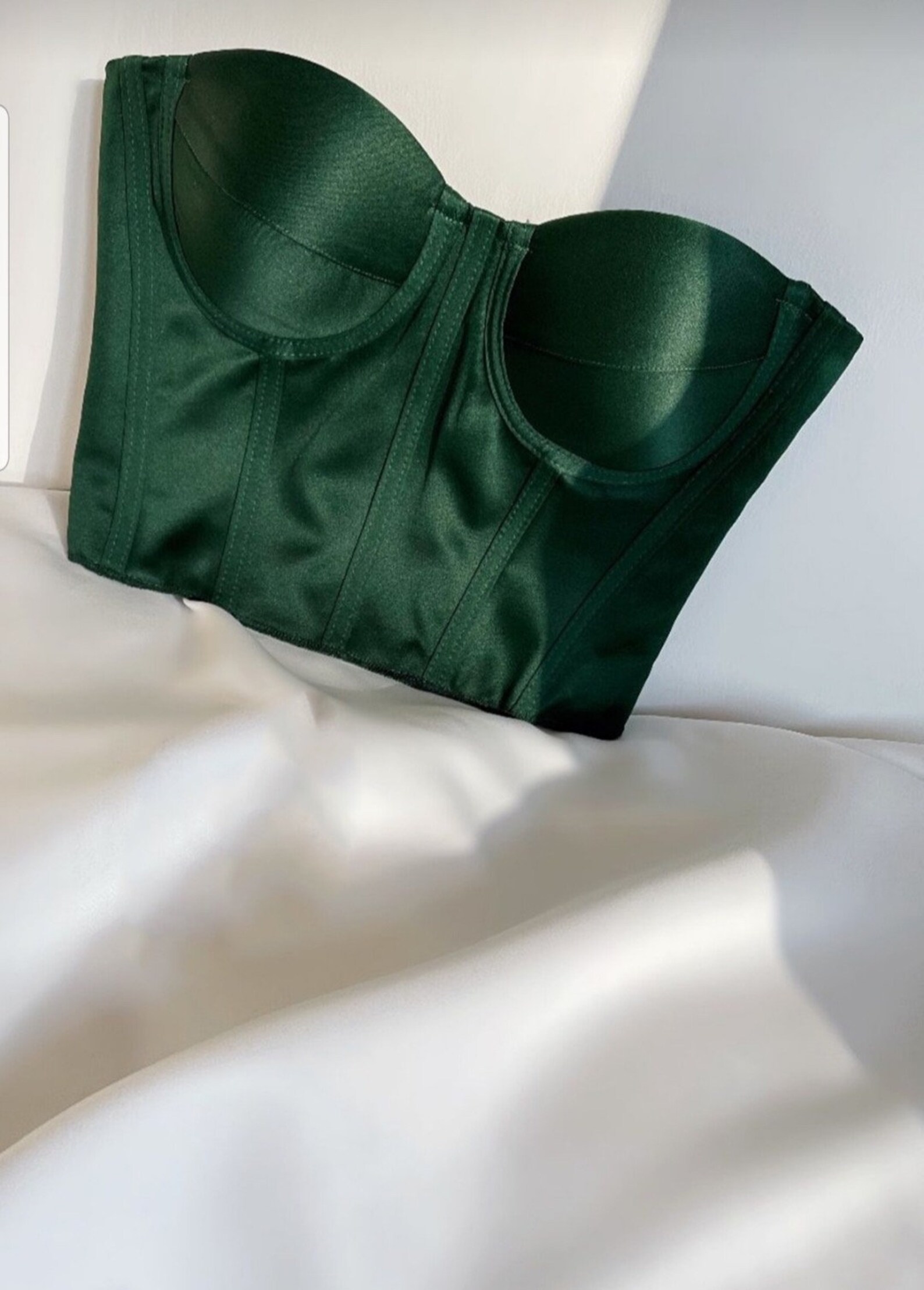 Green Short Corset,green Bustier, Green Crop Tops - Etsy