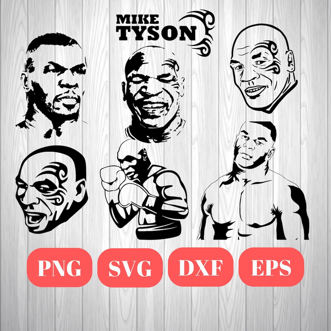 Mike Tyson Svg Bundle Mike Tyson Png Svg Files - Etsy Australia