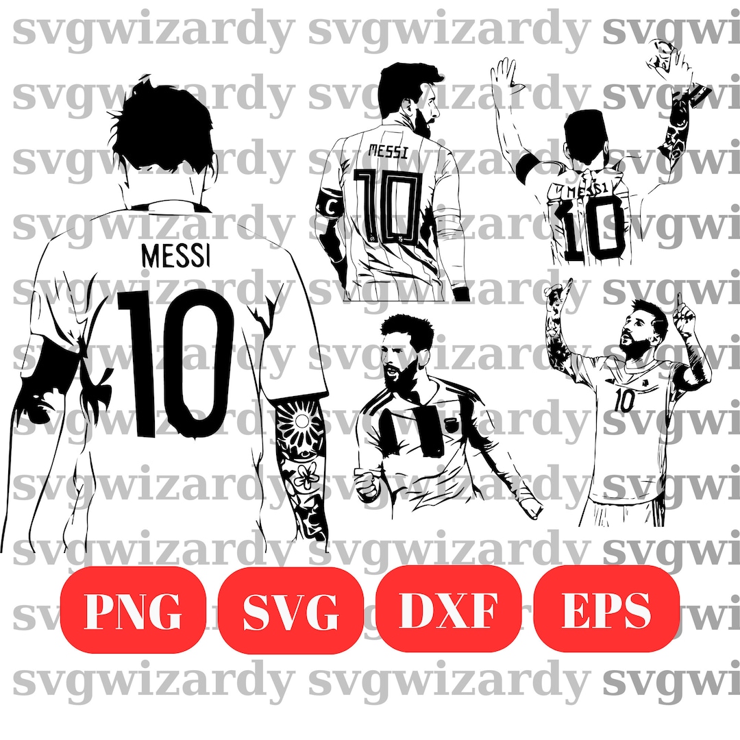 Lionel Messi SVG File Messi Svg PNG PDF & Dxf Files T-shirt - Etsy ...