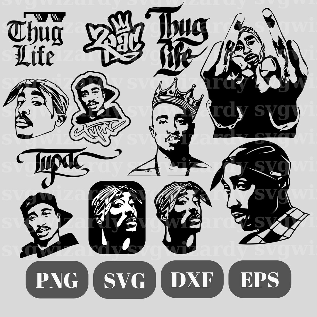 Tupac Svg 2pac Svg Tupac Shakur Png Tupac Silhouette SVG - Etsy Australia