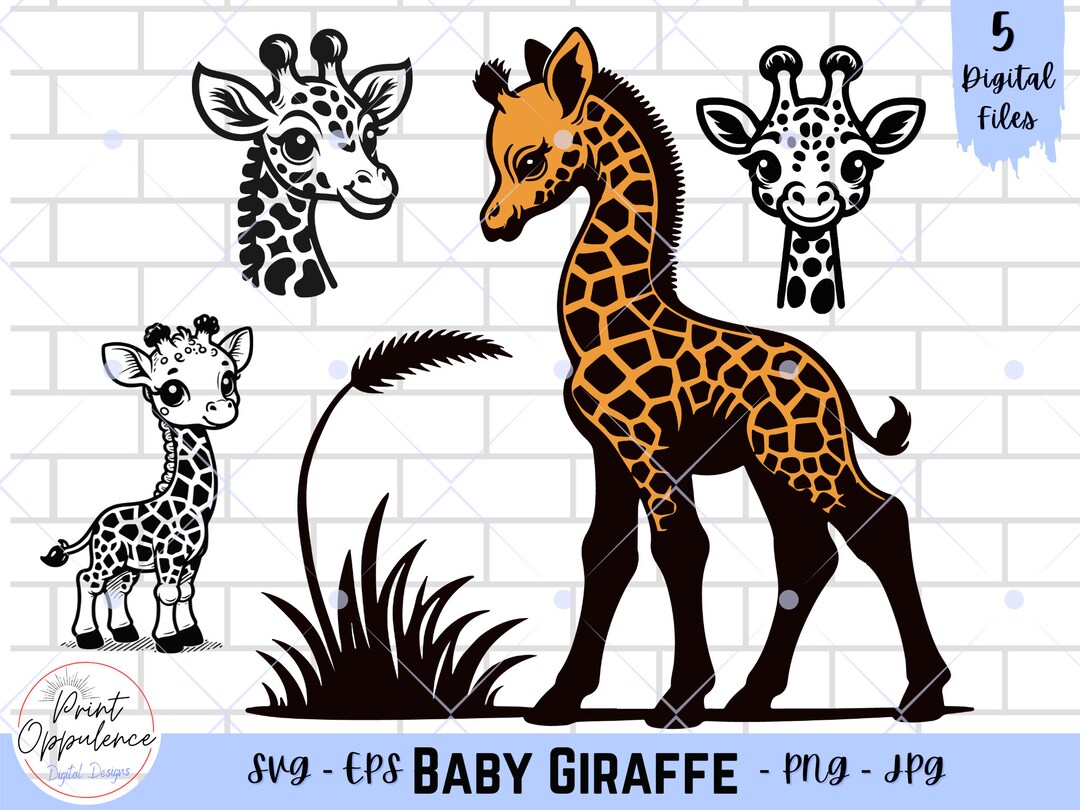 Baby Giraffe Svg Digital Download Giraffe Vector Cut File for Tshirt ...