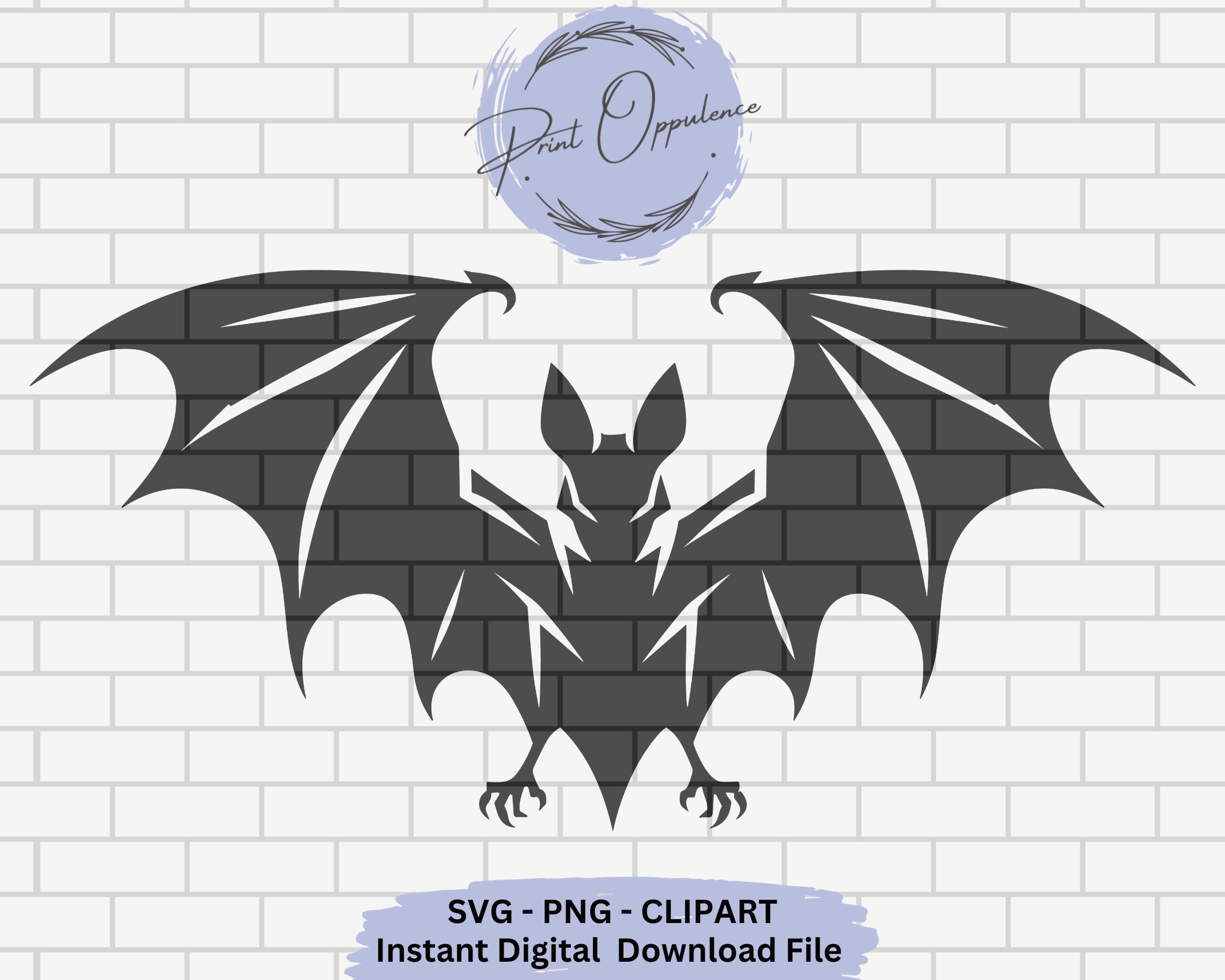 Bat Vector Halloween Bat Clipart Black and White Instant - Etsy