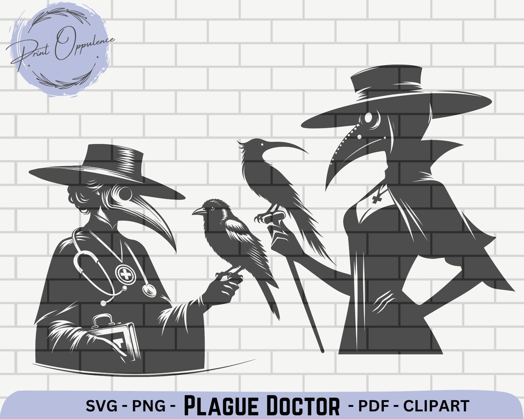 Female Plague Doctor Svg Digital Download Vector Files for Tshirt ...