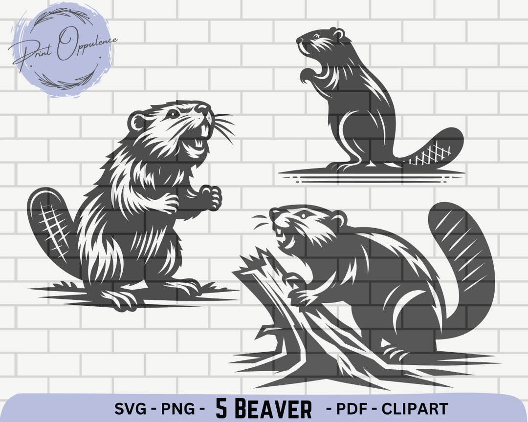 Angry Beaver Svg Digital Download Beaver Vector Files for Tshirt Cute ...