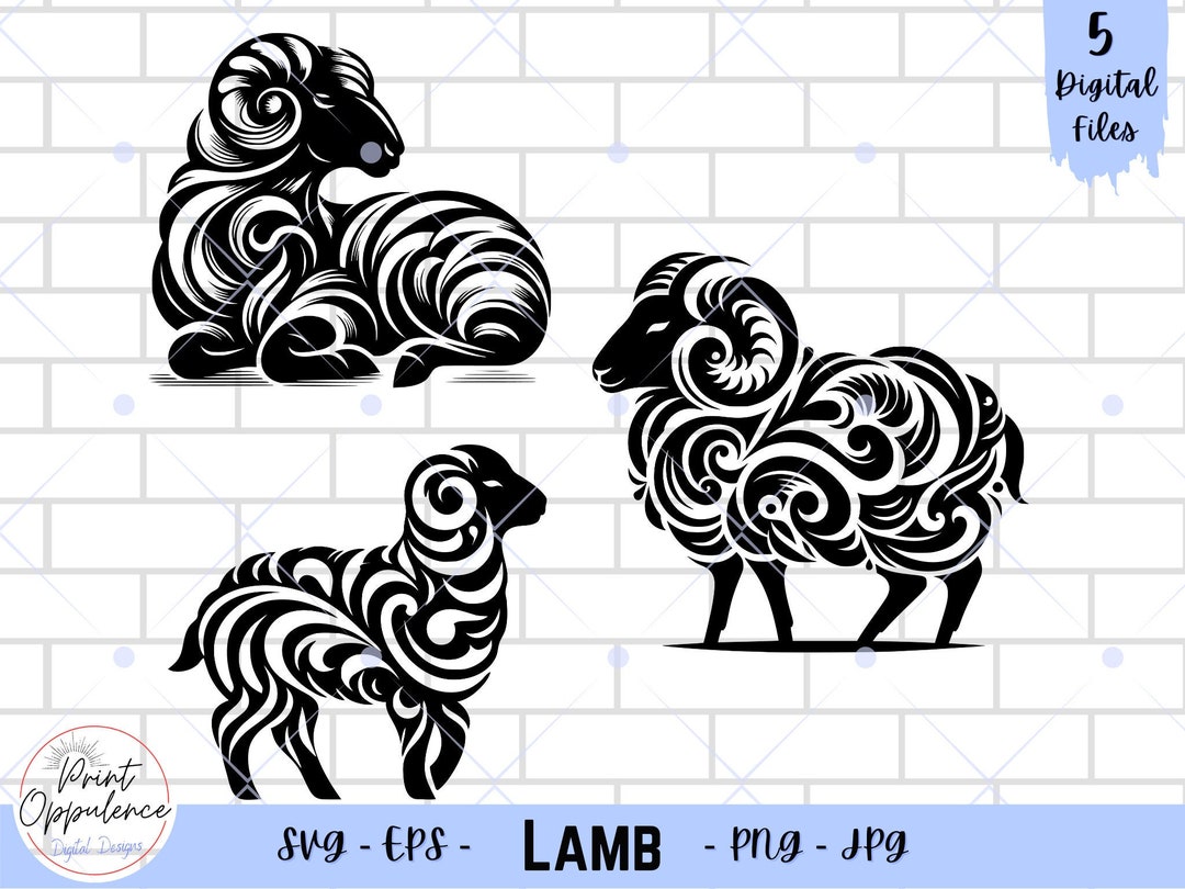 Lamb SVG Digital Download Cut File Lamb Png Instant Download Sheep ...