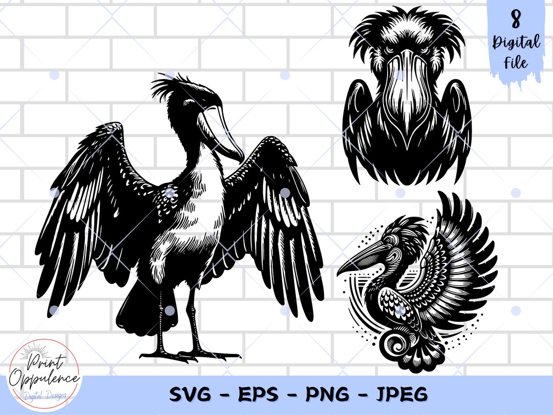 Shoebill Svg Digital Download Shoebill Bird Art Vector File Printable ...