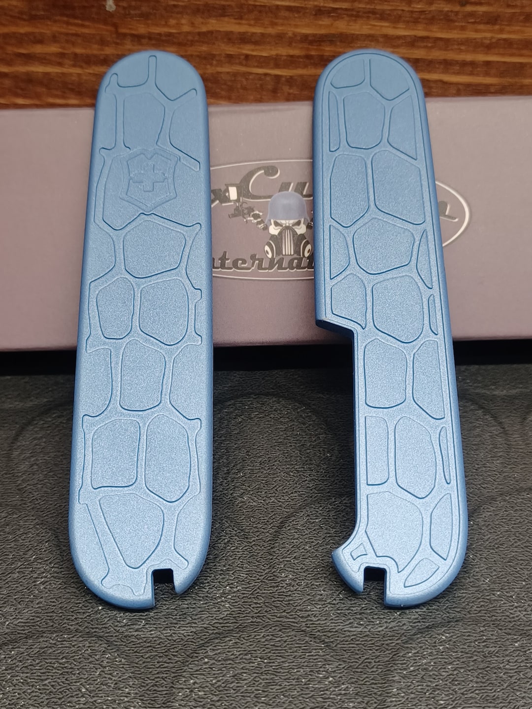 Victorinox SAK 91mm Titanium Scales Polar Blue - Etsy