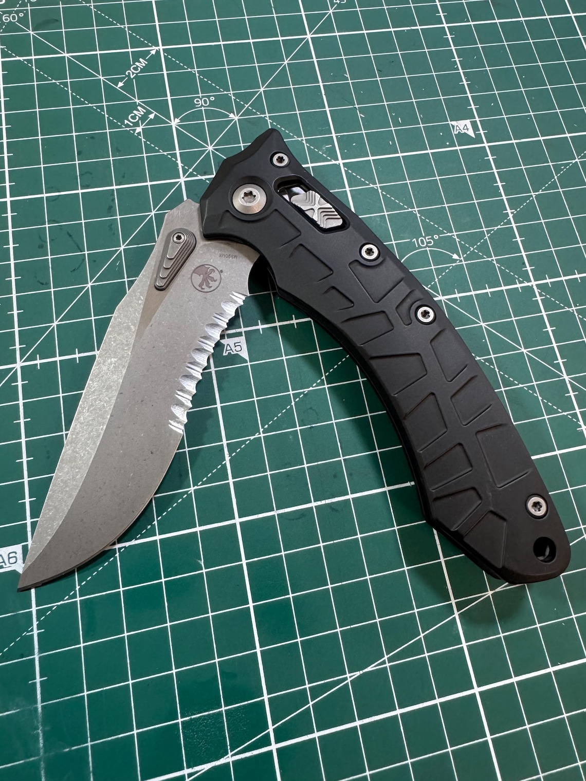 Microtech Amphibian Titanium Scales Cerakote Armor Black - Etsy