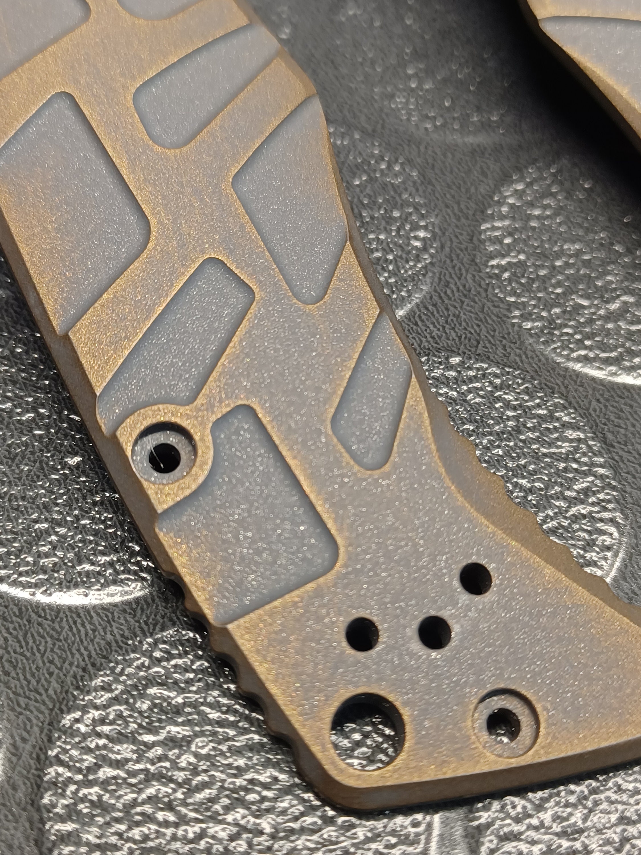 Benchmade Mini Adamas Titanium Scales Vintage Bronze - Etsy