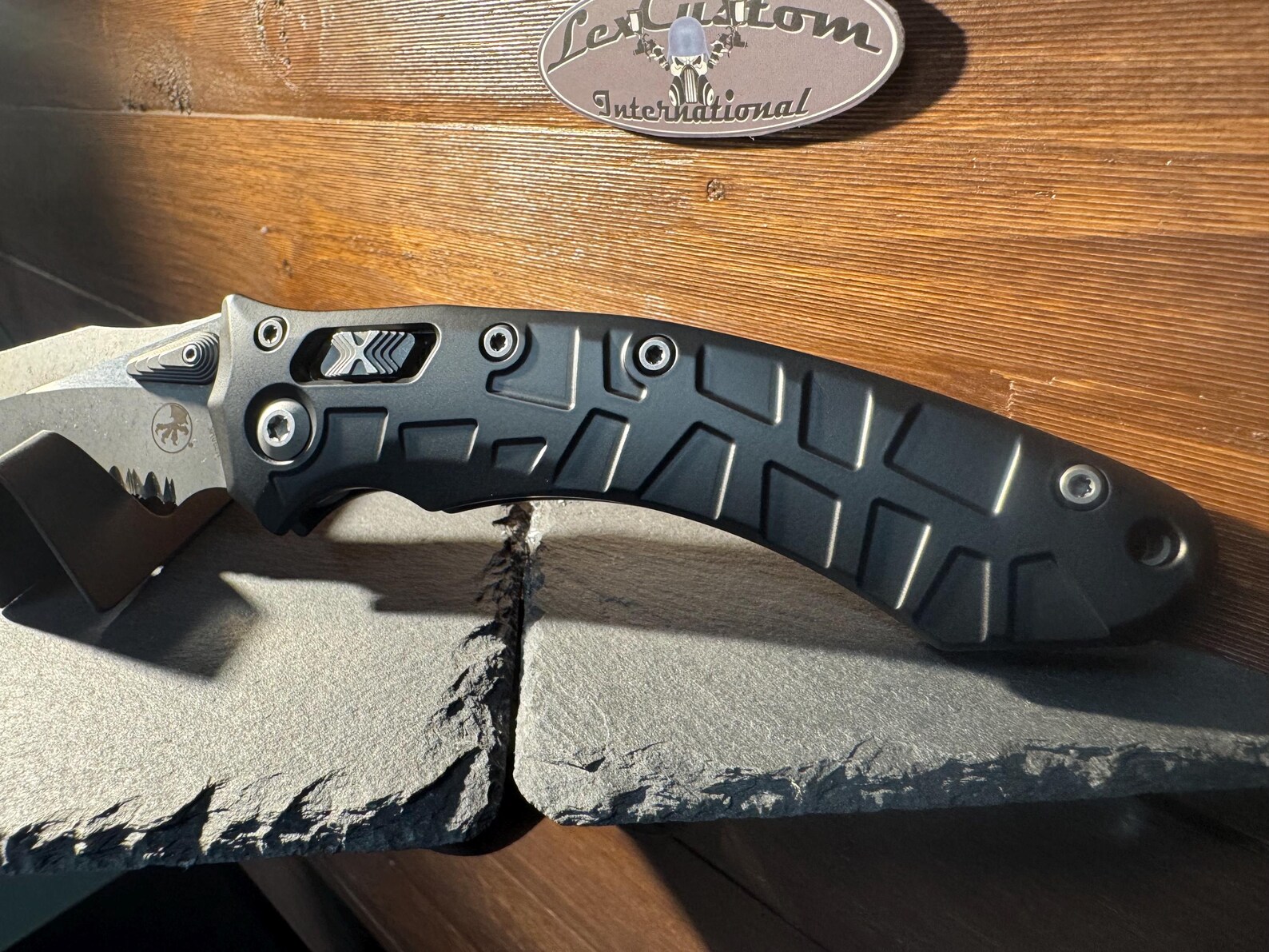 Microtech Amphibian Titanium Scales Cerakote Armor Black - Etsy