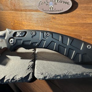 Microtech Amphibian Titanium Scales Cerakote Armor Black - Etsy