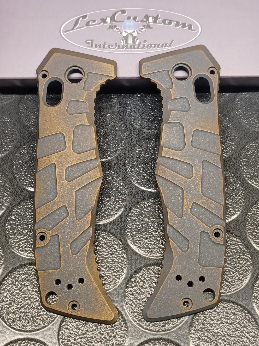 Benchmade Mini Adamas Titanium Scales Vintage Bronze - Etsy