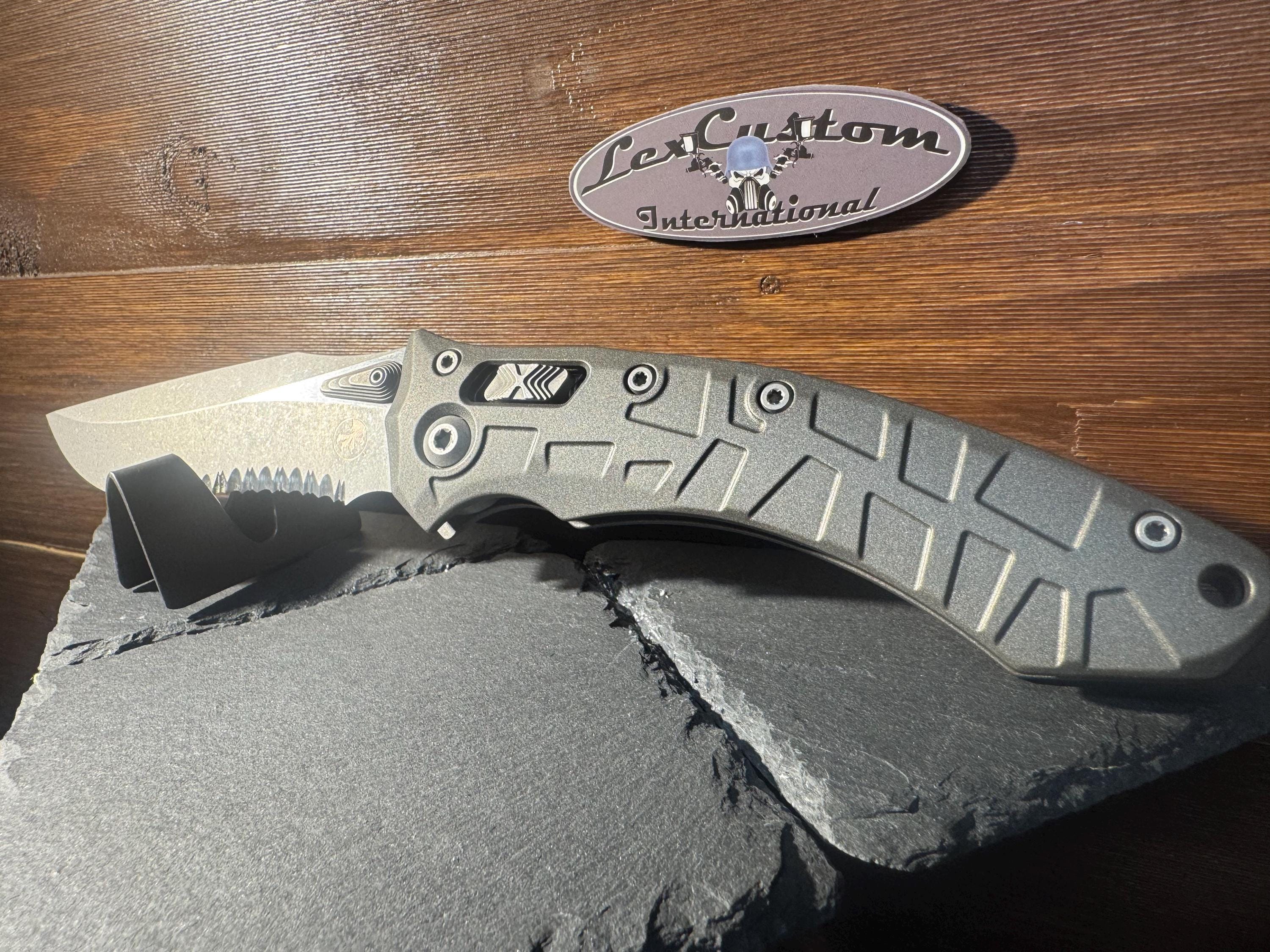 Microtech Amphibian Titanium Scales Cerakote Tungsten - Etsy