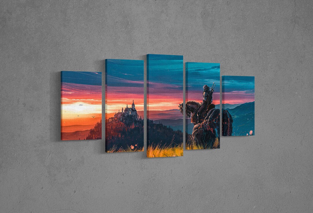 The Witcher 3 Canvas Print, Geralt of Rivia Wall Art, Gaming Canvas ...