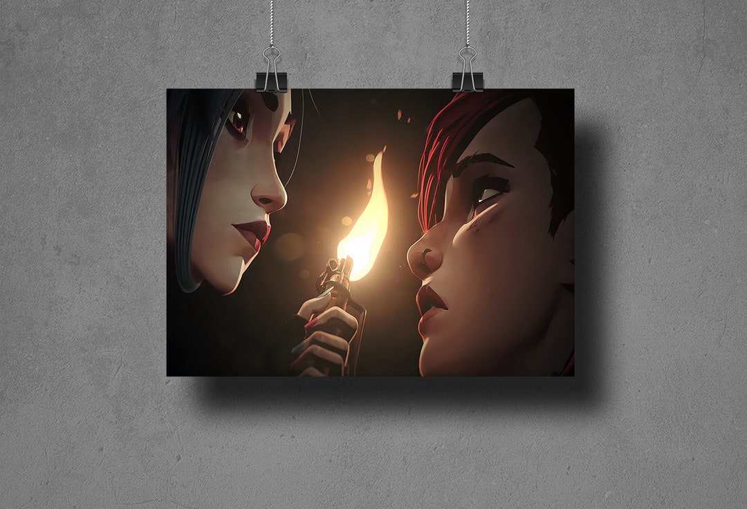 League of Legends Jinx and Vi Poster Arcane Canvas Print - Etsy