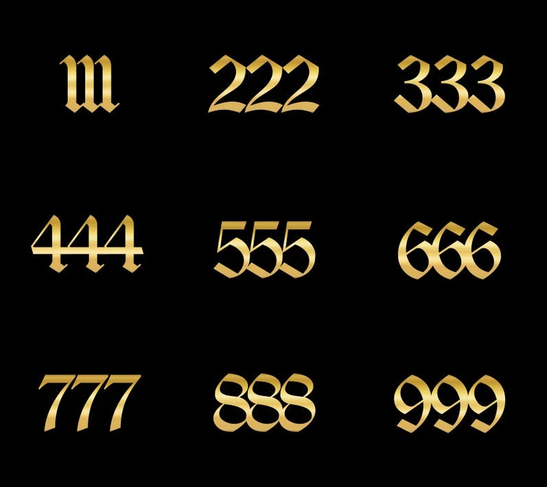 10K 14K 18K Angel Numbers, Healing Number Necklace, Numerology Necklace ...