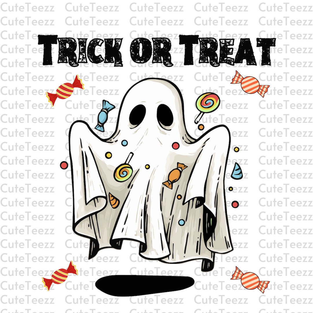 Halloween Trick or Treat Svg, Ghost Svg, Retro Halloween Png, Halloween ...